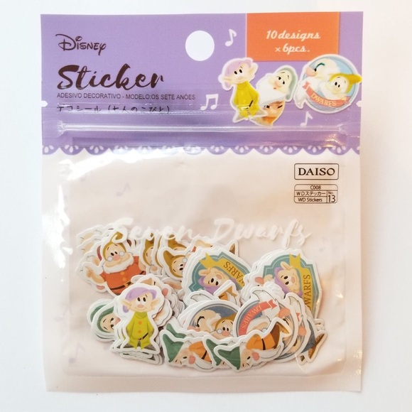 Disney | Accessories | Disney Seven Dwarfs 6 Craft Stickers Set | Poshmark